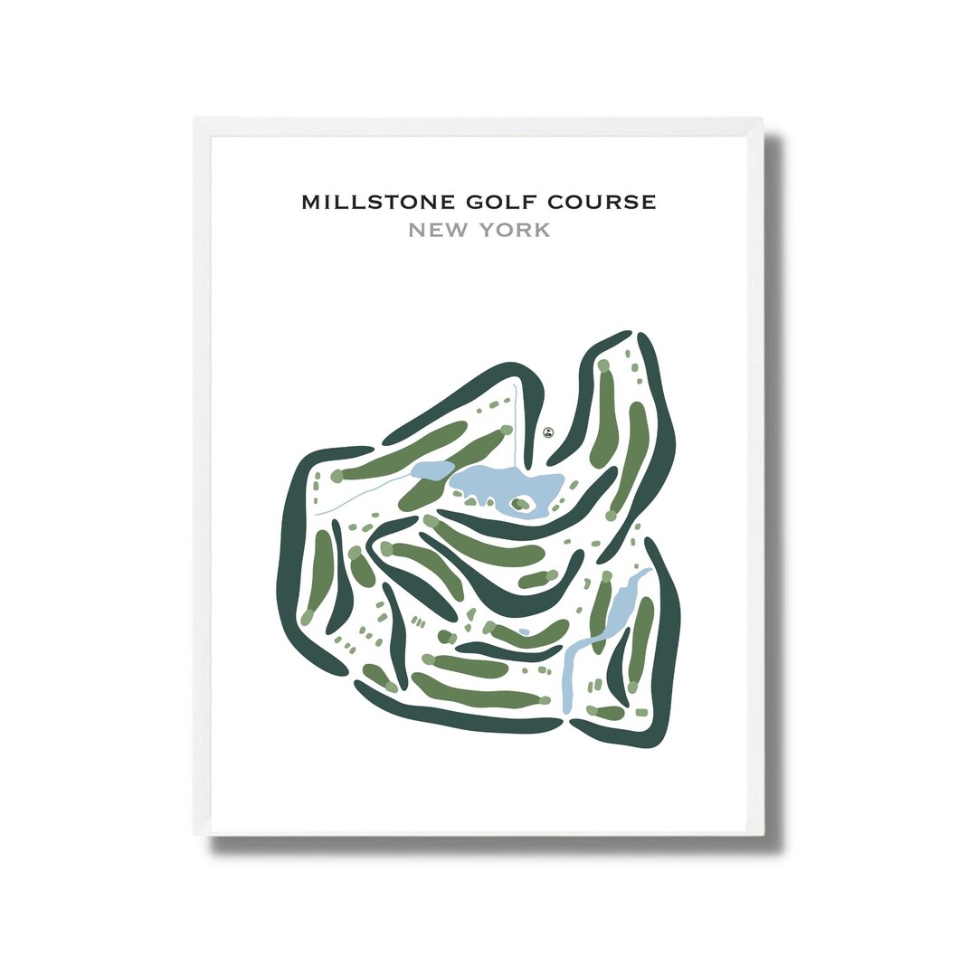 Millstone Golf Course, NY | Golf Course Map, Golf Map, Golfer Gift for ...