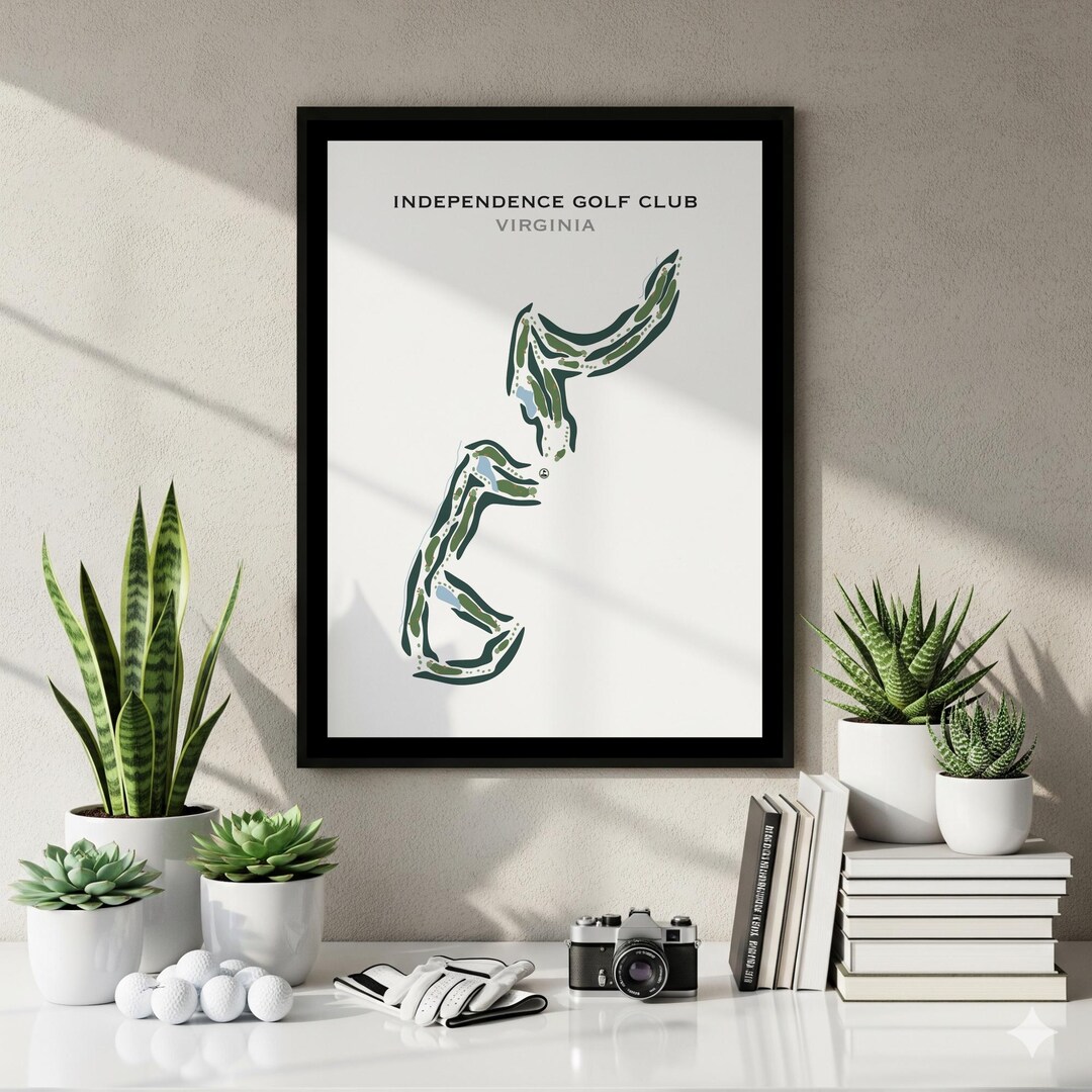 Independence Golf Club, VA | Golf Course Map, Golf Map, Golfer Gift for ...