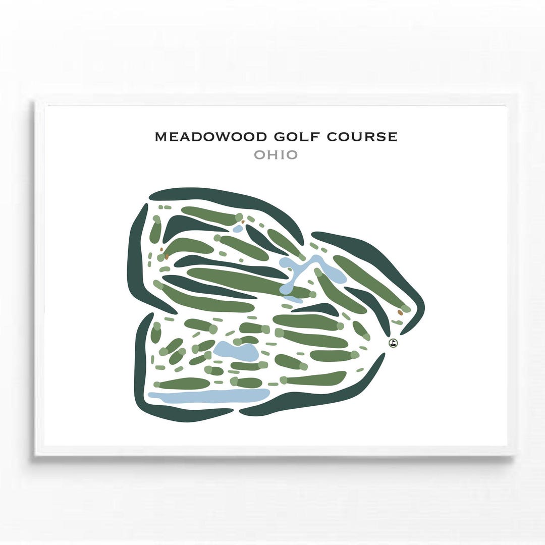 Meadowood Golf Course, OH | Golf Course Map, Golf Map, Golfer Gift for ...