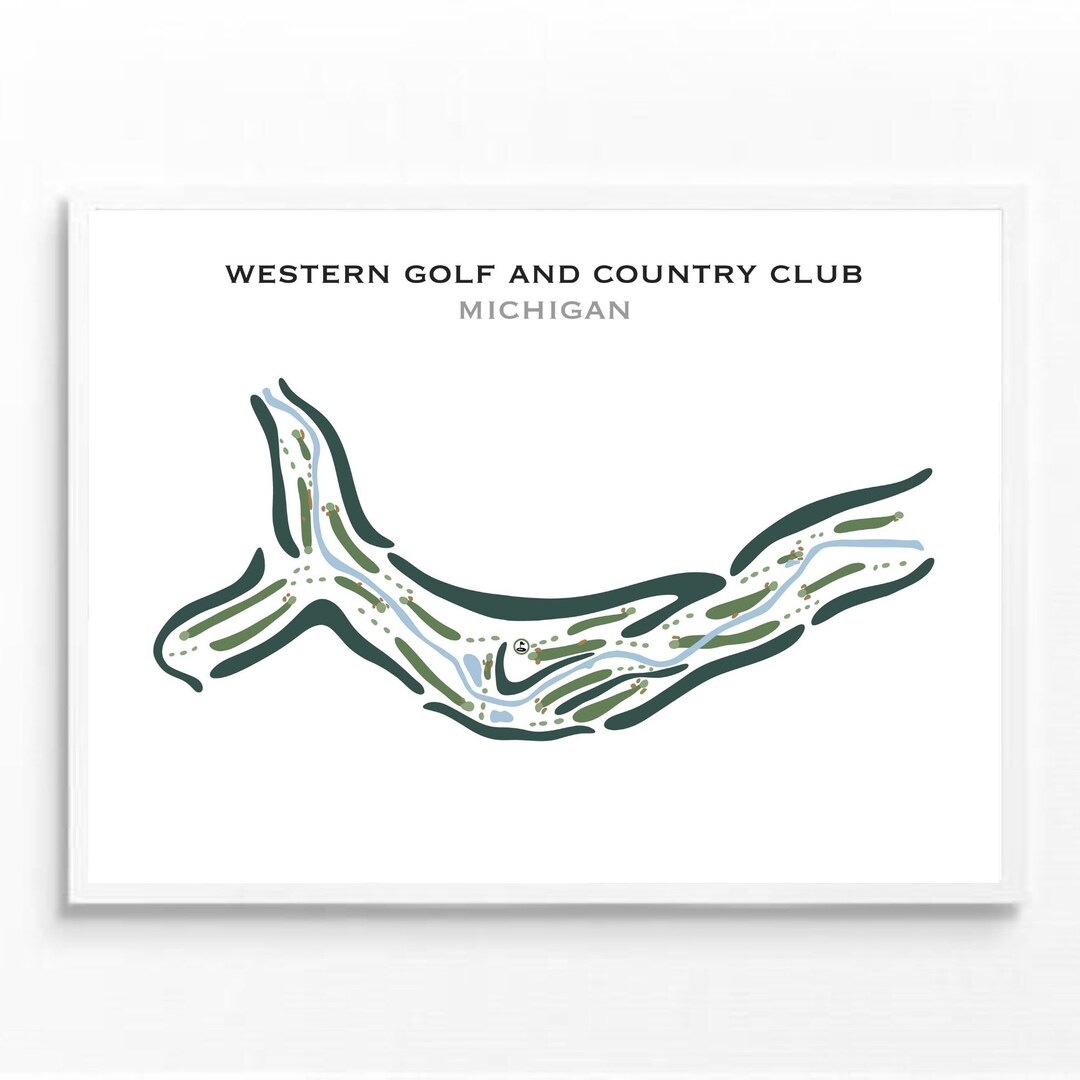 Western Golf & Country Club, MI | Golf Course Map, Golf Map, Golfer ...