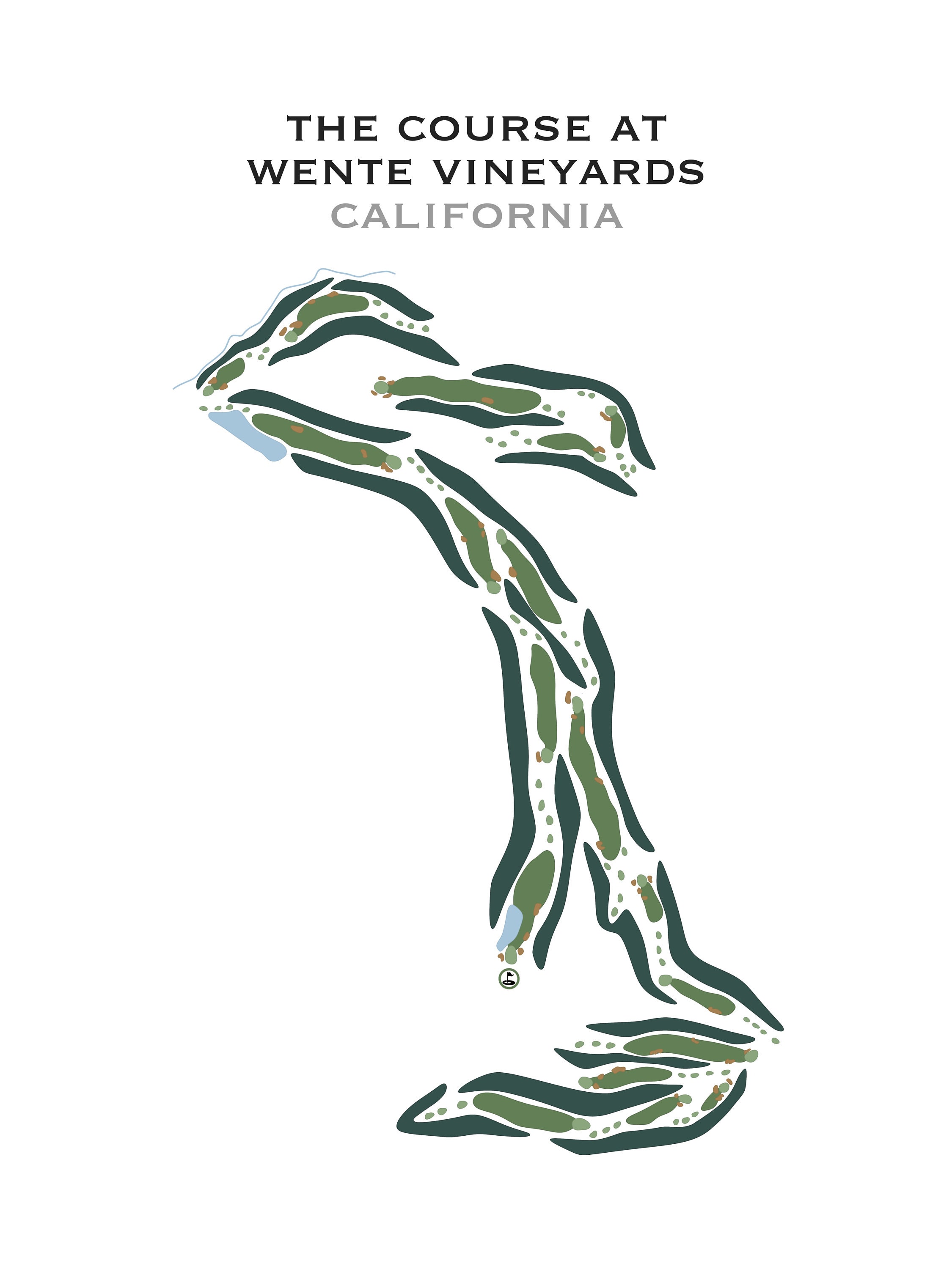 The Course at Wente Vineyards, CA Golf Course Map, Home Decor, Golfer ...