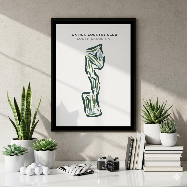 Fox Run Country Club, SC | Golf Course Map, Golf Map, Golfer Gift for ...