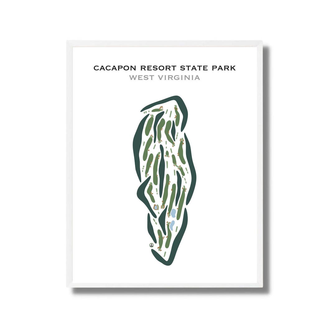 Cacapon Resort State Park, WV | Golf Course Map, Golf Map, Golfer Gift ...