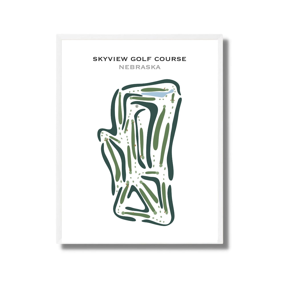 Skyview Golf Course, NE Golf Course Map, Golf Gifts for Dad, Home Décor ...