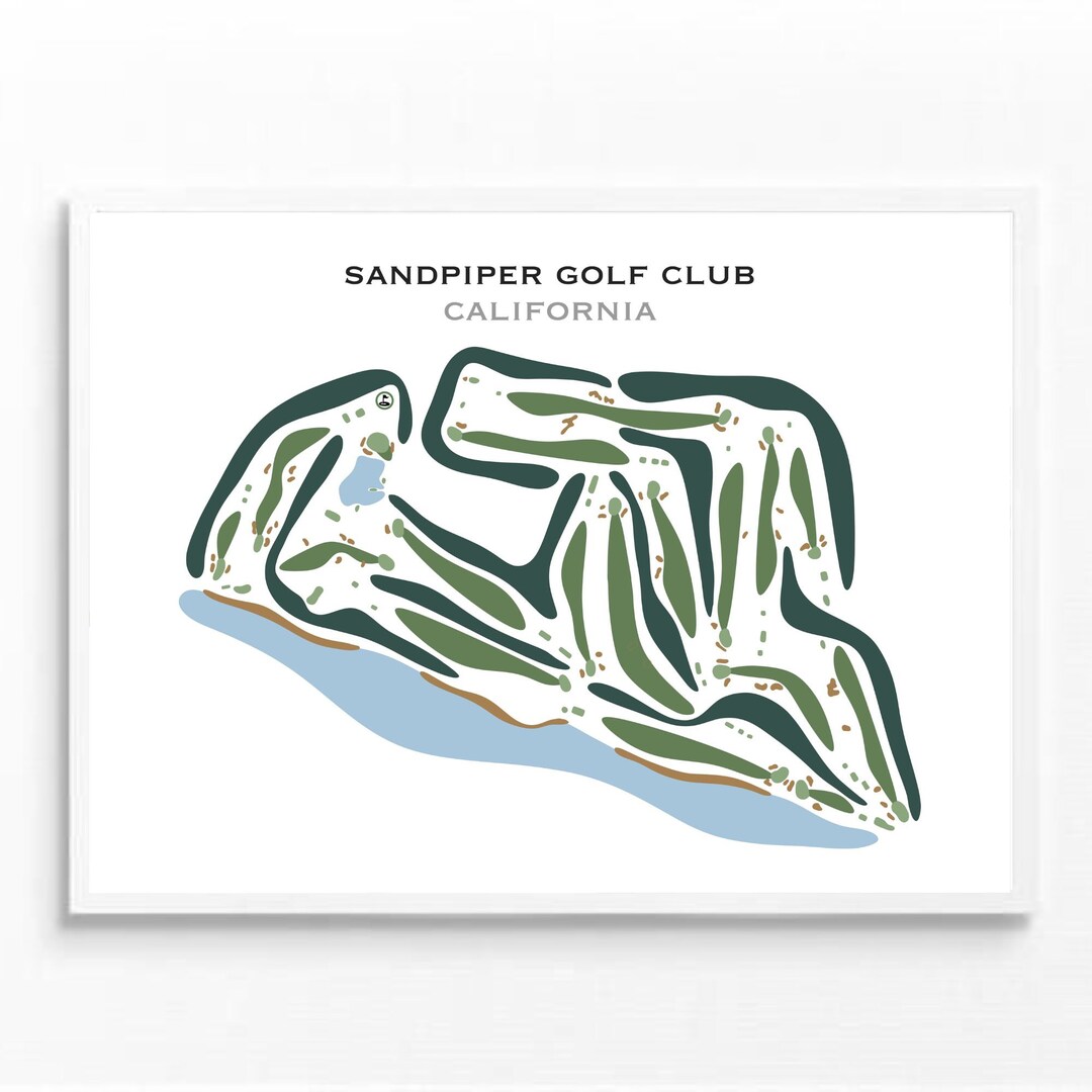 Sandpiper Golf Club, California, Golf Course Map, Best Golf Art Print ...