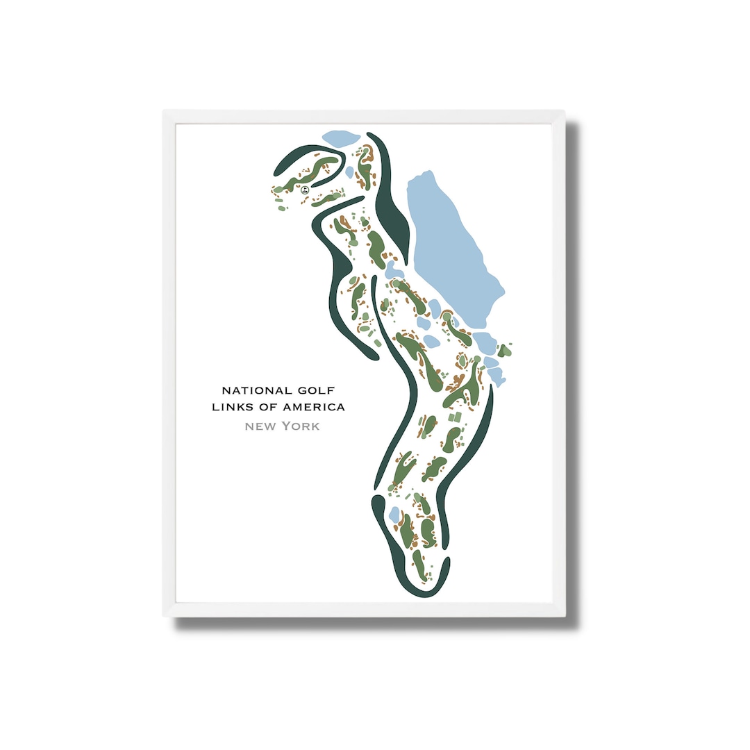 National Golf Links of America New York Golf Course Map - Etsy