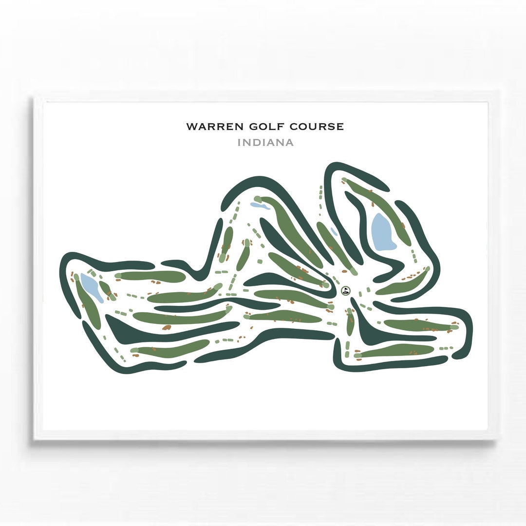 Warren Golf Course Indiana Golf Course Map Home Decor - Etsy