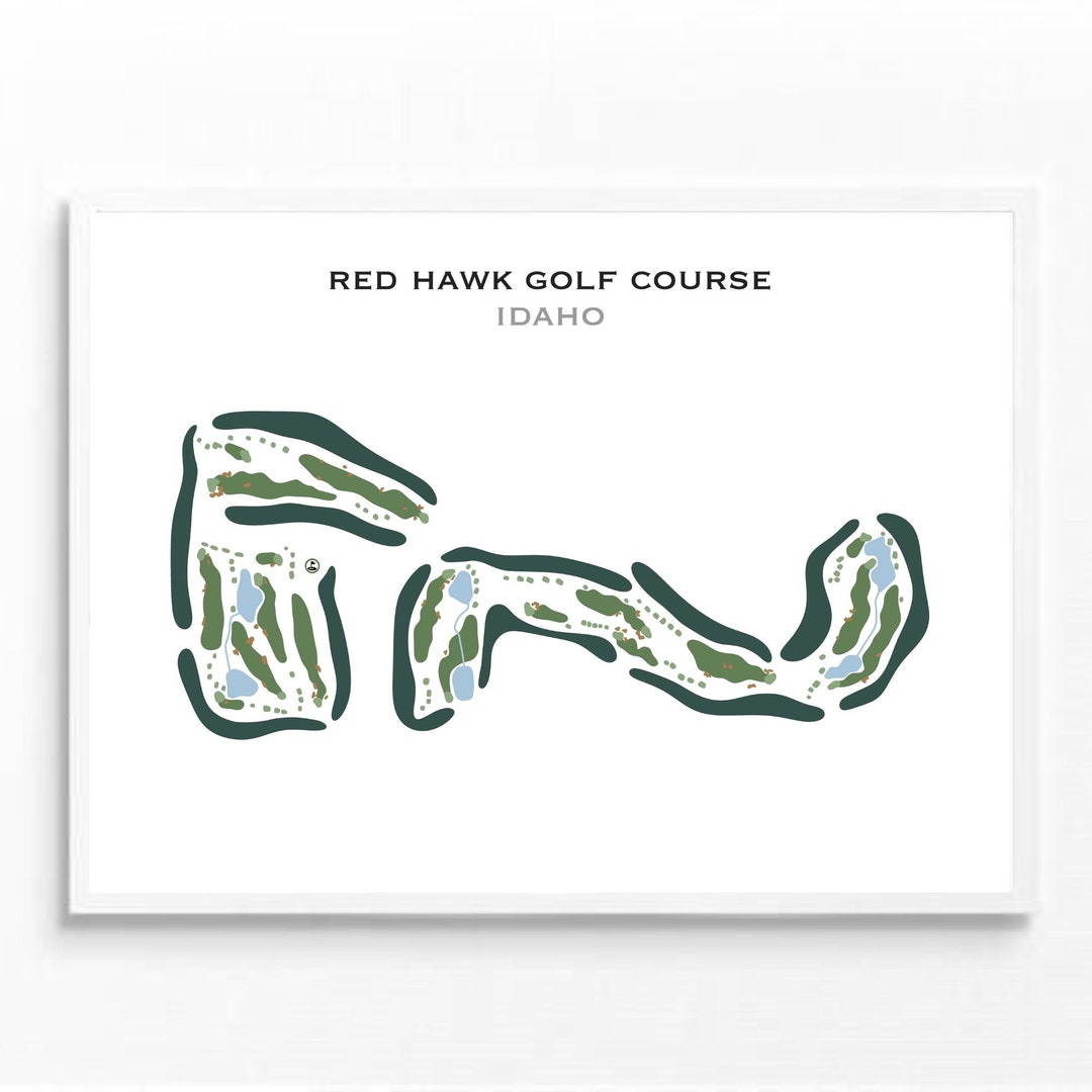 Redhawk Golf Course, Idaho | Golf Course Map, Golf Map, Golfer Gift for ...