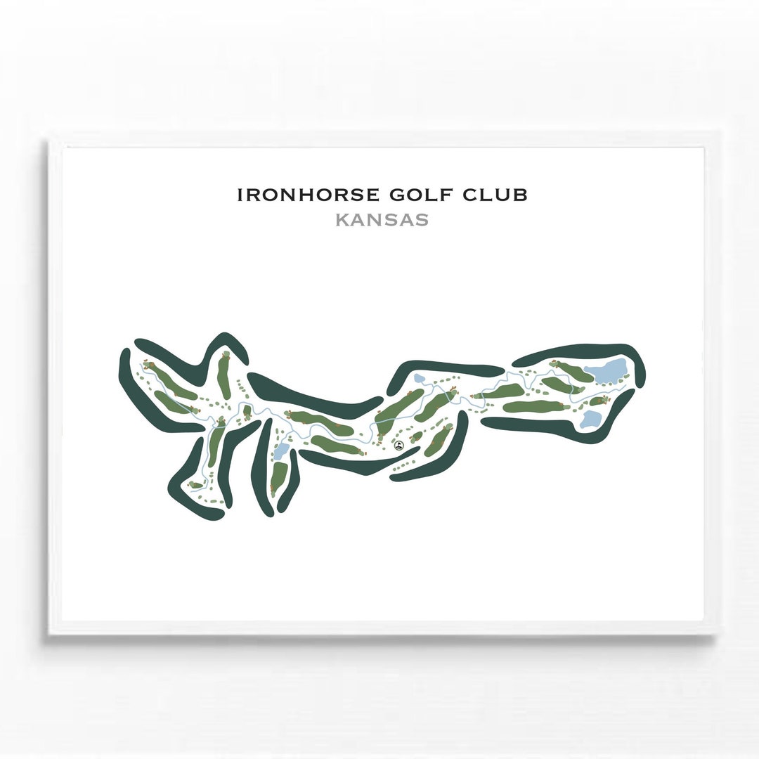 Ironhorse Golf Club, Kansas | Golf Course Map, Golf Map, Golfer Gift ...