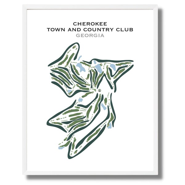 Golf Course Map Cherokee - Etsy
