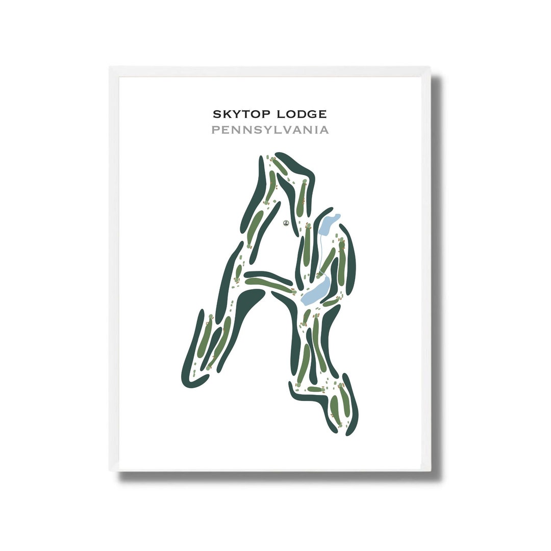 Skytop Lodge, Pennsylvania | Golf Course Map, Golf Map, Golfer Gift for ...