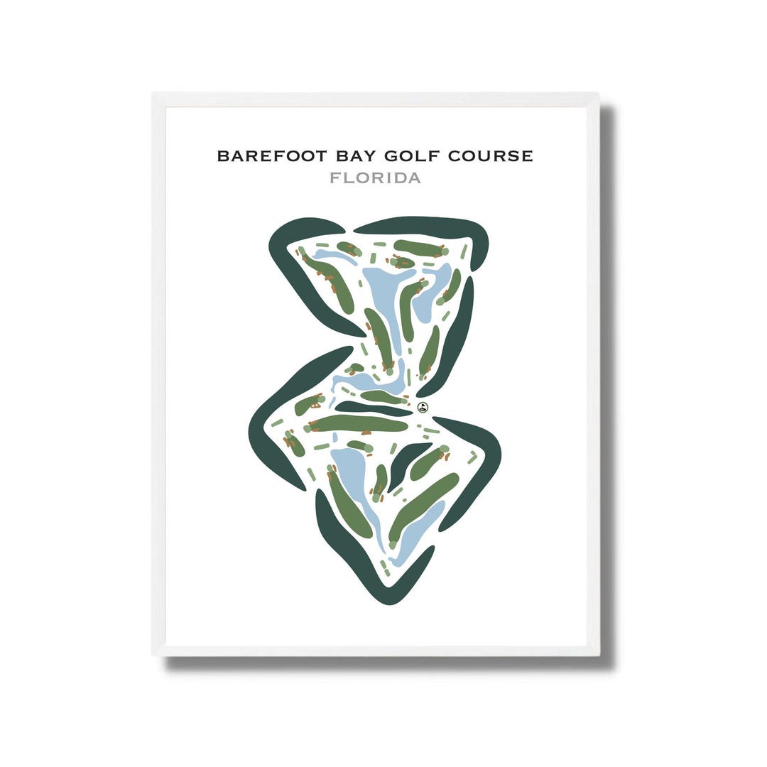 Barefoot Bay Golf Course, Florida | Golf Course Map, Golf Map, Golfer ...