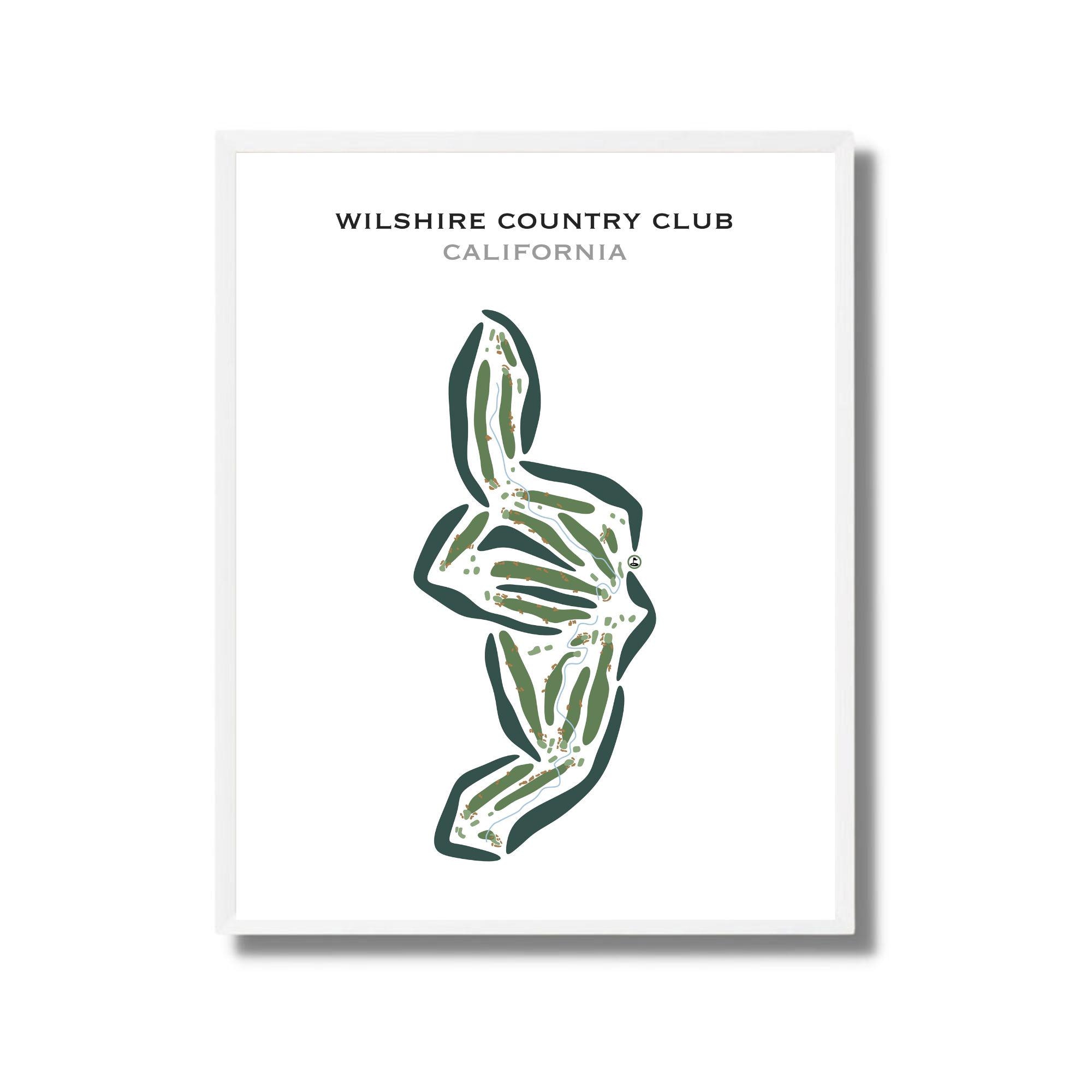 Wilshire Country Club, CA | Golf Course Map, Golf Map, Golfer Gift for ...