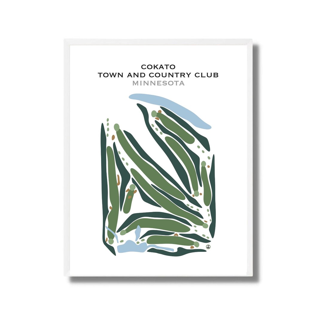 Cokato Town & Country Club, MN | Golf Course Map, Golf Map, Golfer Gift ...
