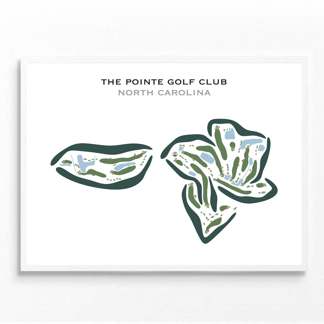 The Pointe Golf Club, NC | Golf Course Map, Golf Map, Golfer Gift for ...