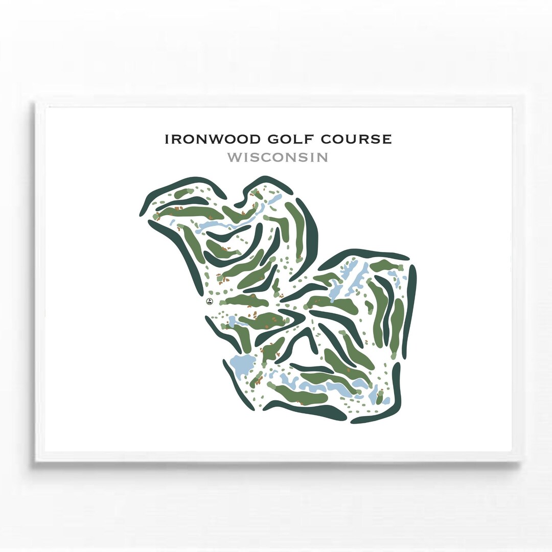 Ironwood Golf Course, WI | Golf Course Map, Golf Map, Golfer Gift for ...