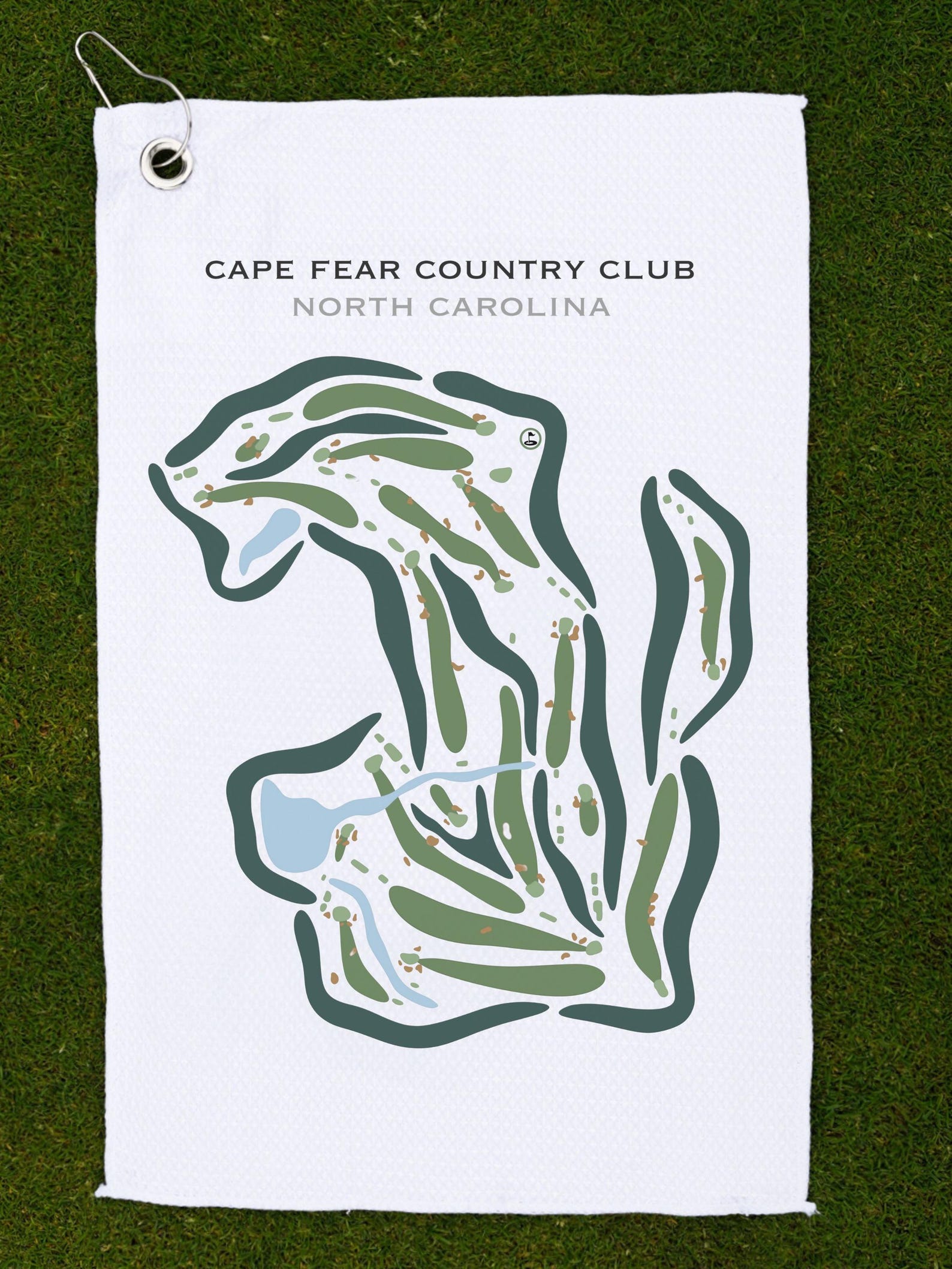 Cape Fear Country Club, North Carolina, Golf Course Map, Golf Art ...