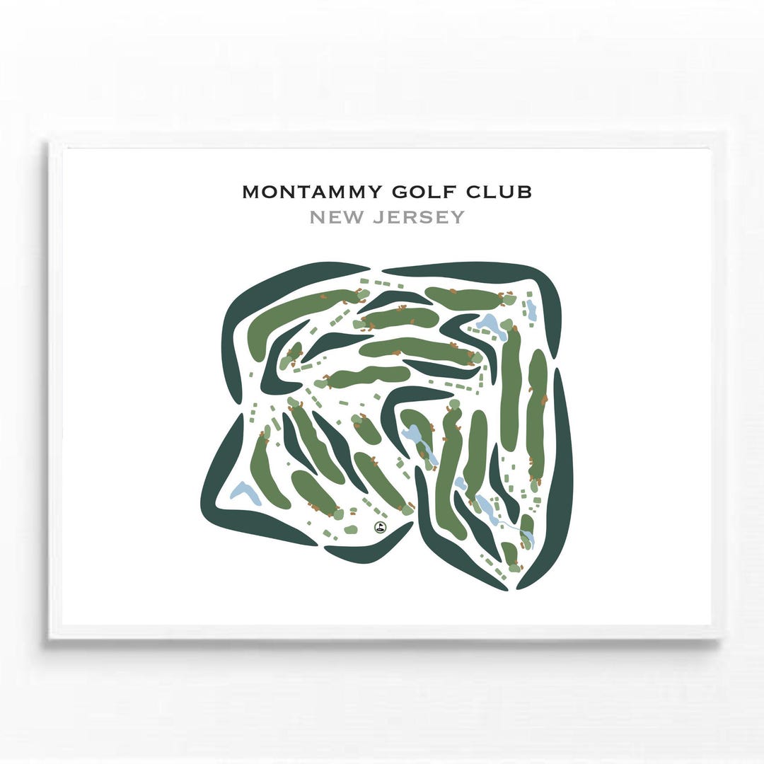 Montammy Golf Club, New Jersey | Golf Course Map, Golf Map, Golfer Gift ...