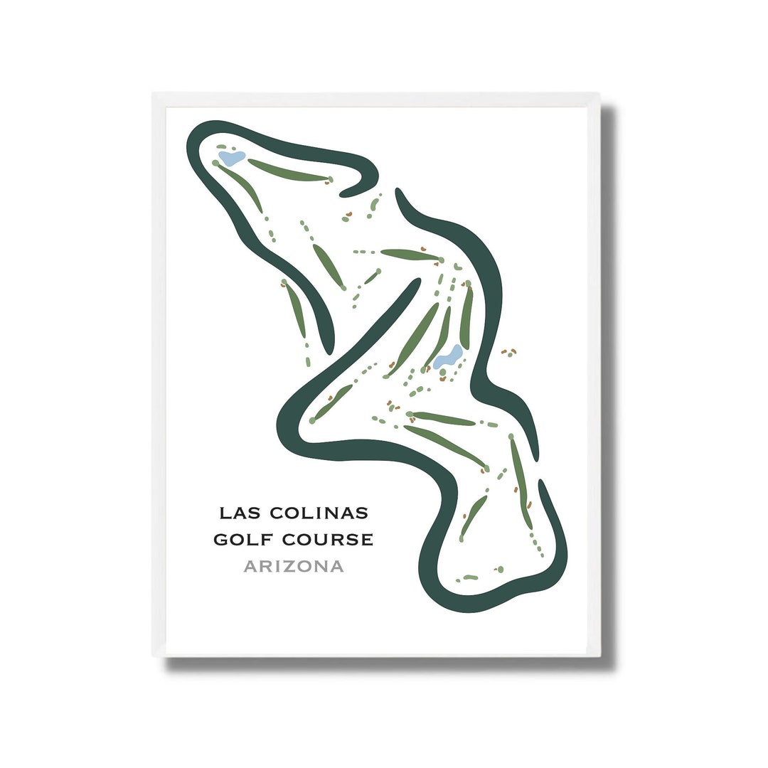 Las Colinas Golf Course Arizona, Golf Course Map, Golf Course Print ...