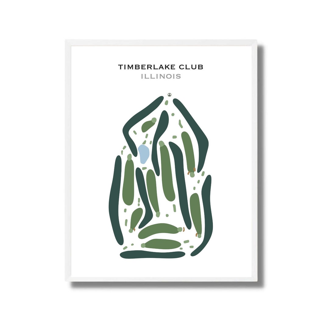 Timberlake Club, Illinois | Golf Course Map, Golf Map, Golfer Gift for ...