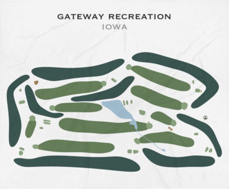 Gateway Recreation, Iowa | Golf Course Map, Golf Map, Golfer Gift for ...
