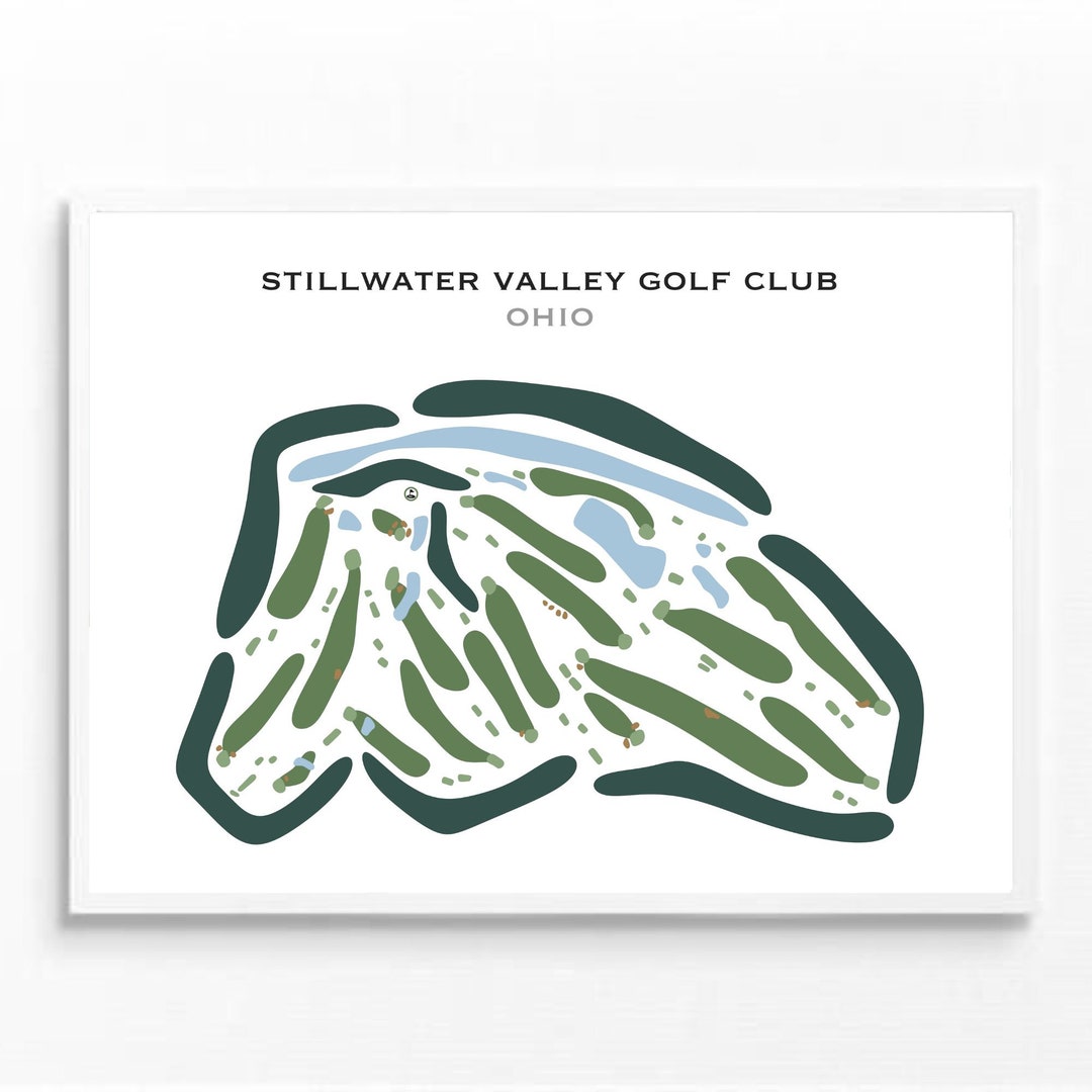Stillwater Valley Golf Club, OH | Golf Course Map, Decor, Golfer Gift ...