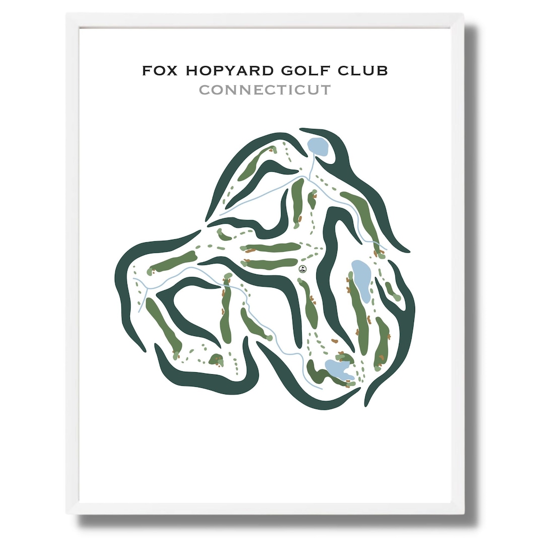 Fox Hopyard Golf Club CT Golf Course Map Home Decor - Etsy