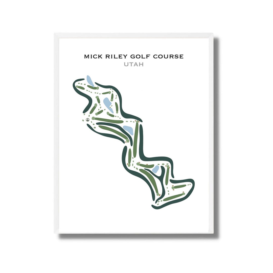 Mick Riley Golf Course, UT | Golf Course Map, Golf Map, Golfer Gift for ...