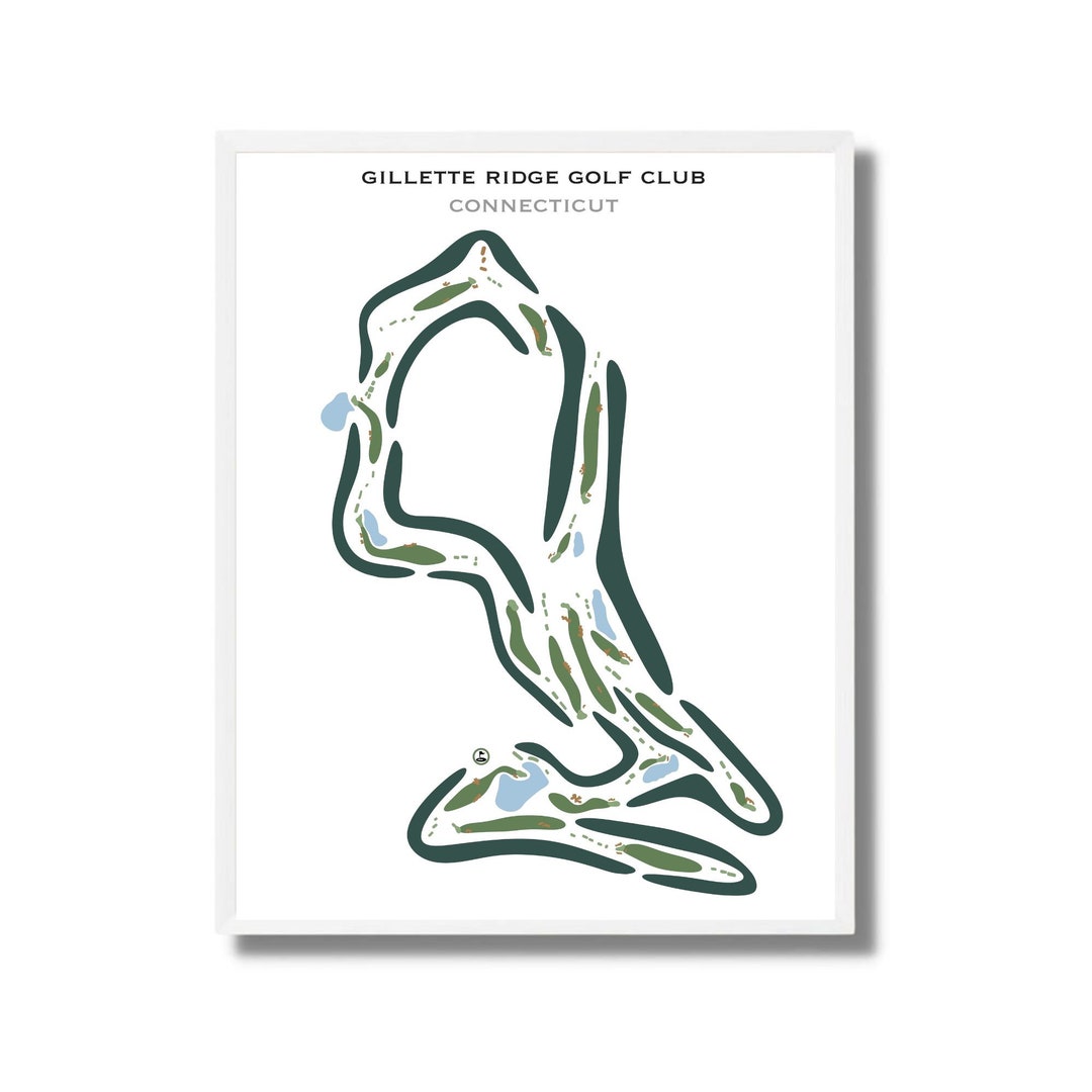Gillette Ridge Golf Club, CT | Golf Course Map, Golf Map, Golfer Gift ...