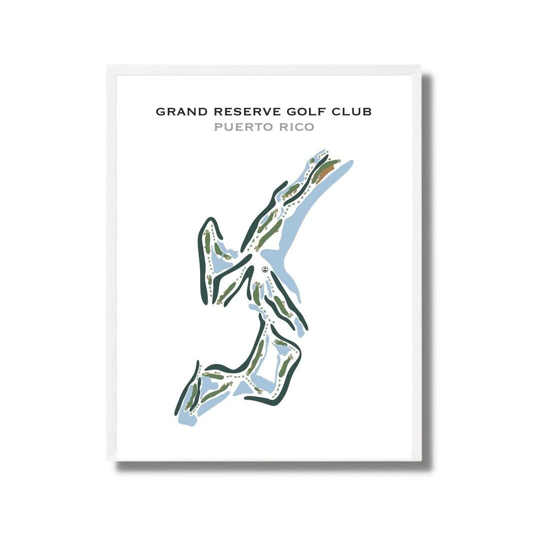 Grand Reserve Golf Club, PR | Golf Course Map, Golf Map, Golfer Gift ...