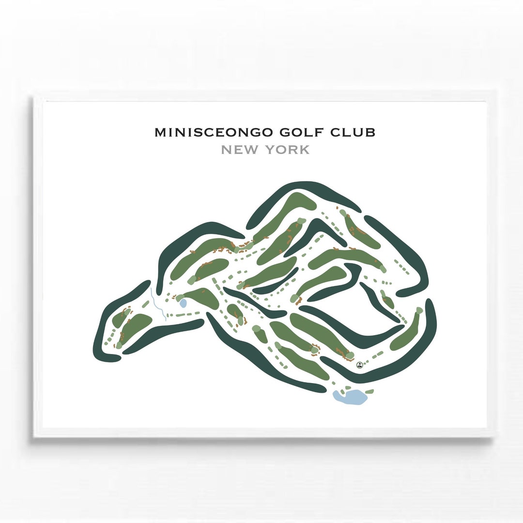 Minisceongo Golf Club, NY | Golf Course Map, Golf Map, Golfer Gift for ...
