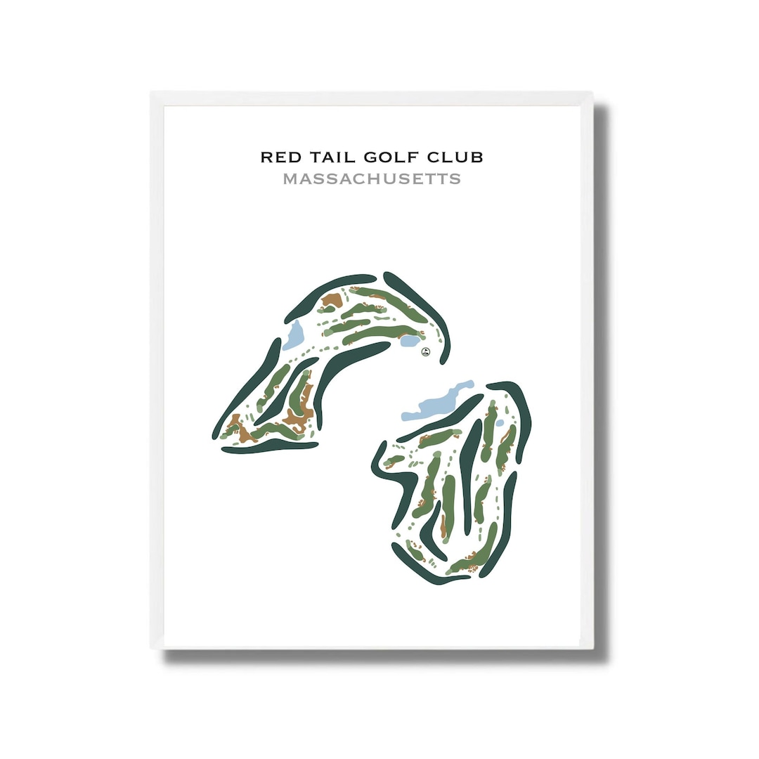Red Tail Golf Club, MA | Golf Course Map, Golf Map, Golfer Gift for Him, Scorecard Layout ...