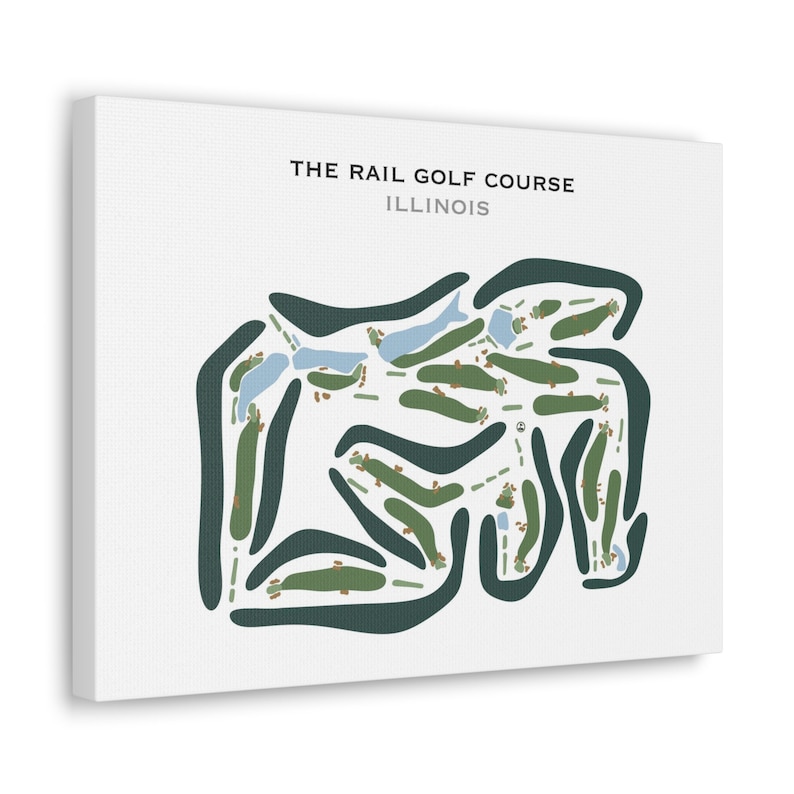 The Rail Golf Course IL Golf Course Map Home Decor Golfer - Etsy