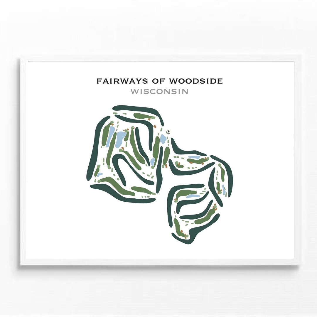 Fairways of Woodside, WI | Golf Course Map, Golf Map, Golfer Gift for ...