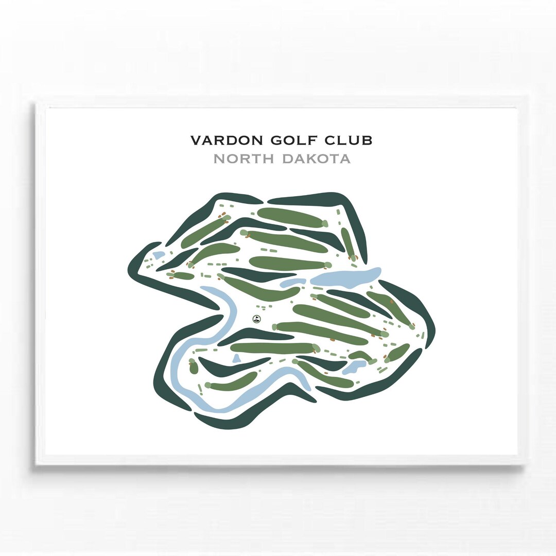 Vardon Golf Club, ND | Golf Course Map, Golf Map, Golfer Gift for Him ...