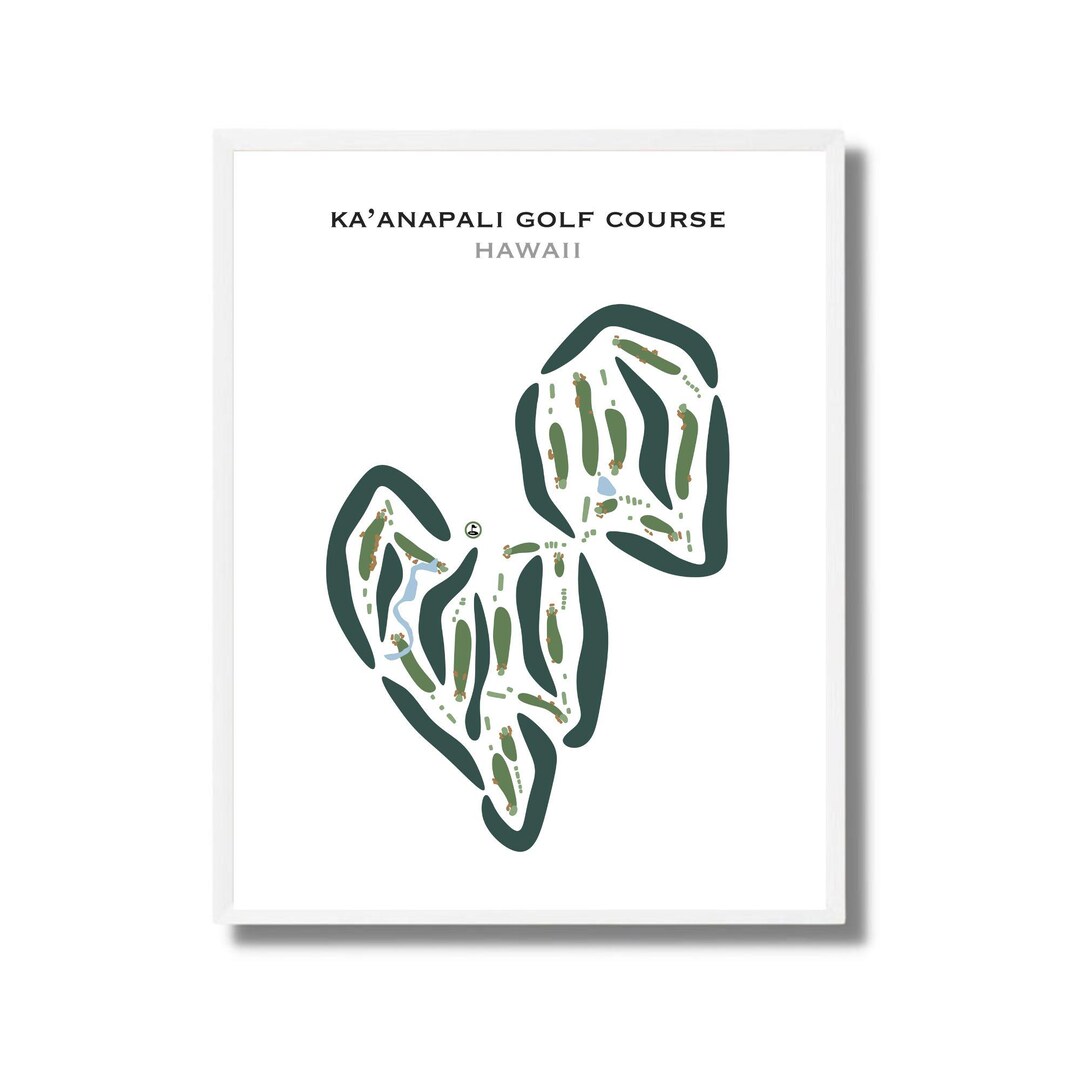 Ka'anapali Golf Course, Hawaii | Golf Course Map, Golf Map, Golfer Gift ...