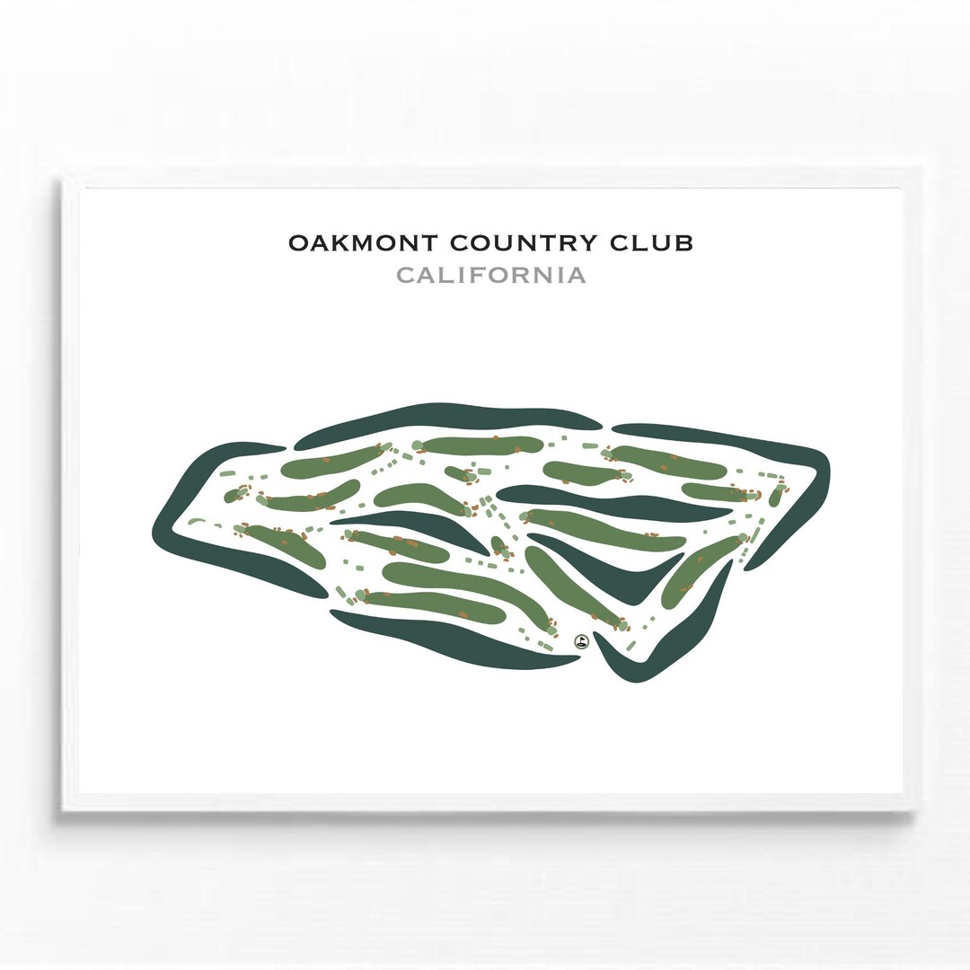 Oakmont Country Club, CA | Golf Course Map, Golf Map, Golfer Gift for ...