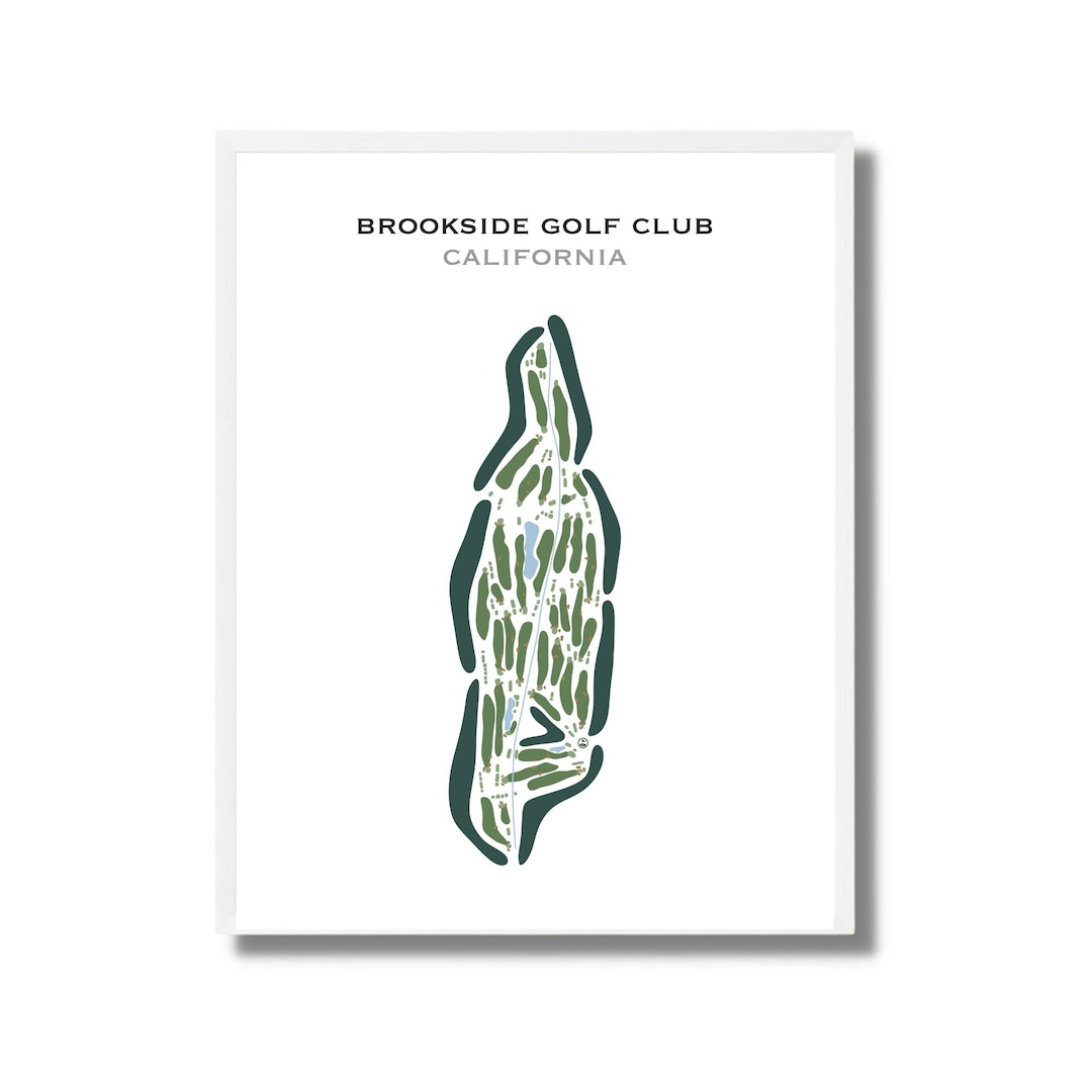 Brookside Golf Club, CA | Golf Course Map, Golf Map, Golfer Gift for ...