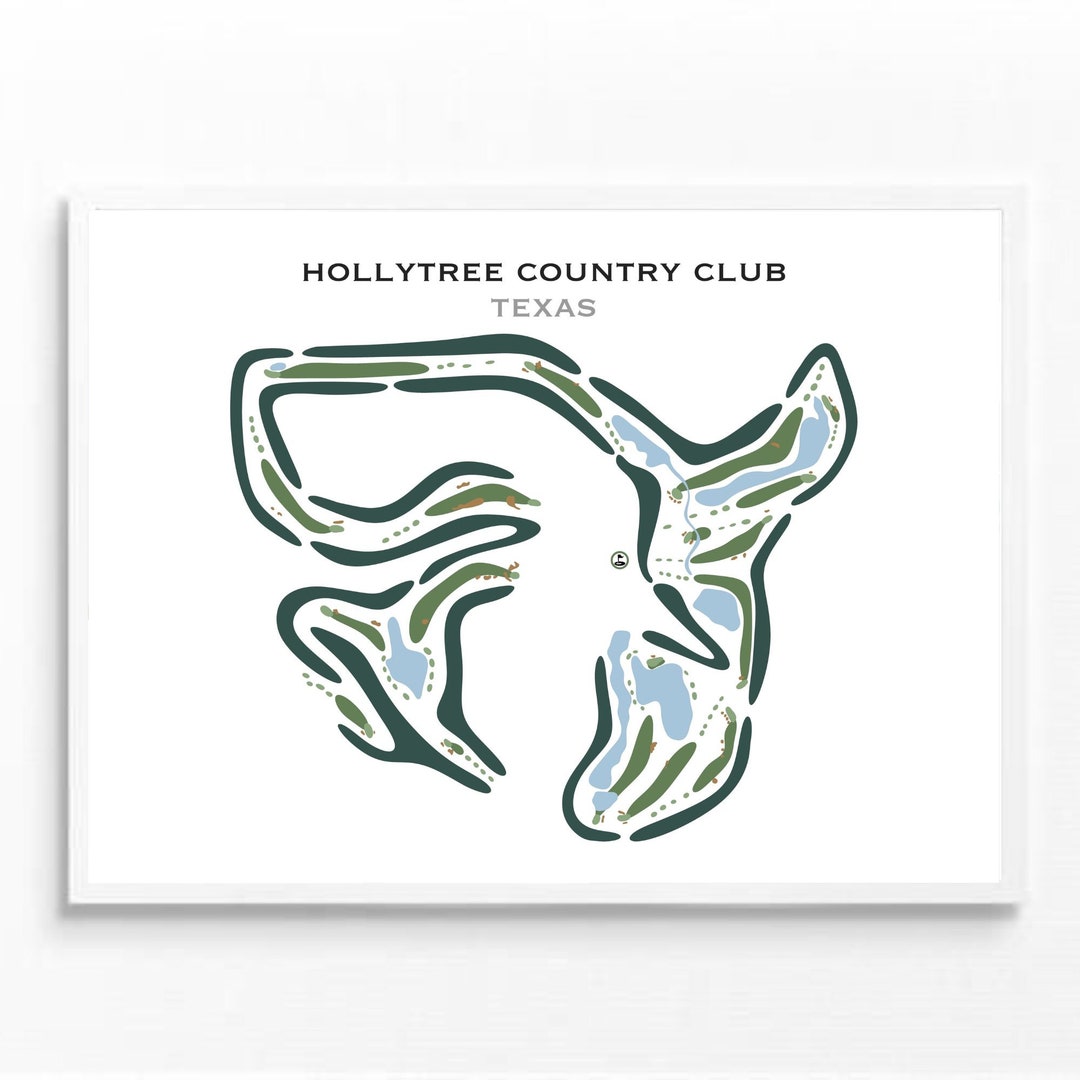 Hollytree Country Club, Texas | Golf Course Map, Golf Map, Golfer Gift ...