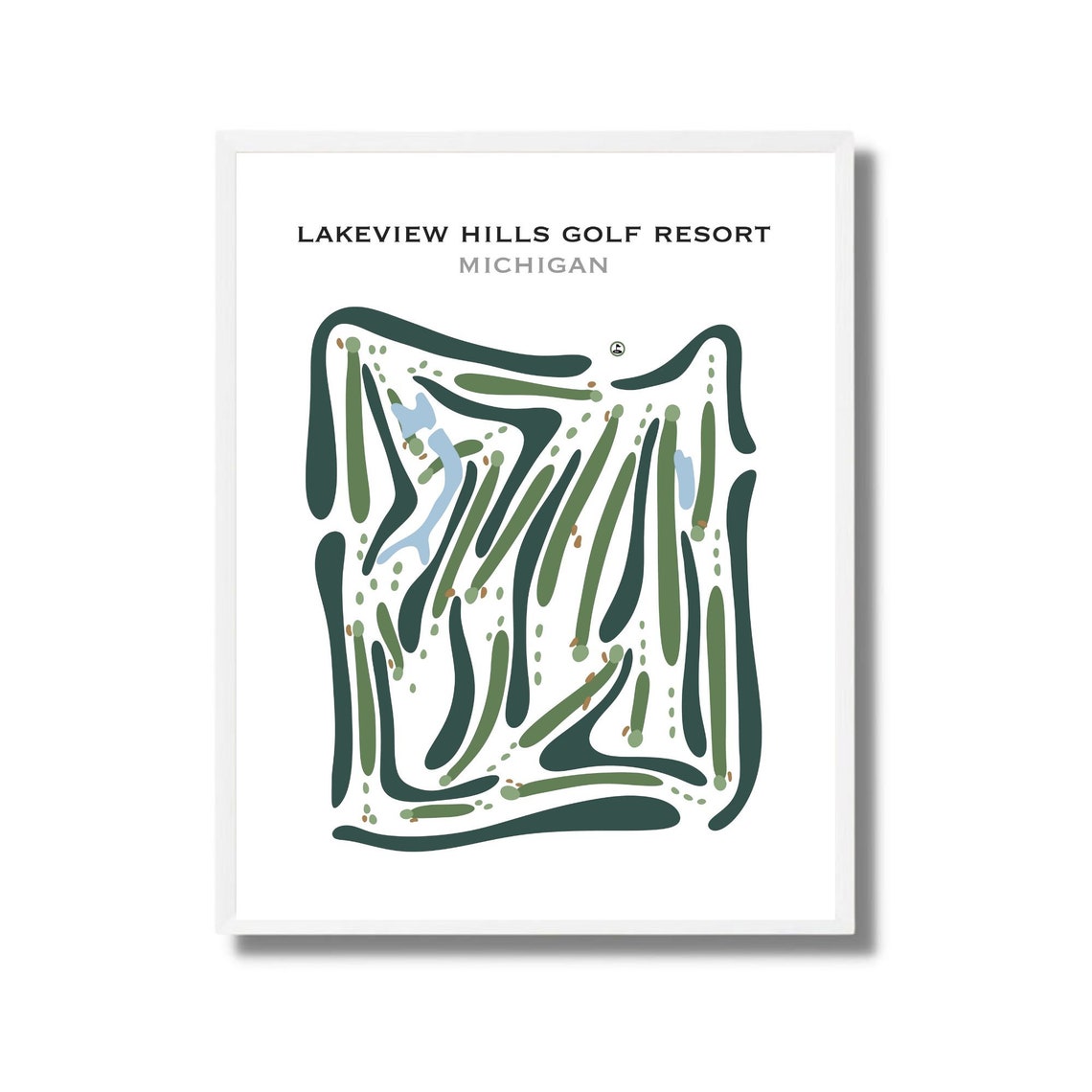 Lakeview Hills Golf Resort, Migolf Course Map, Home Decor, Golfer Gift ...