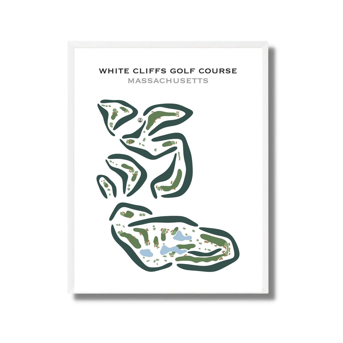 White Cliffs Golf Course, MA | Golf Course Map, Golf Map, Golfer Gift ...