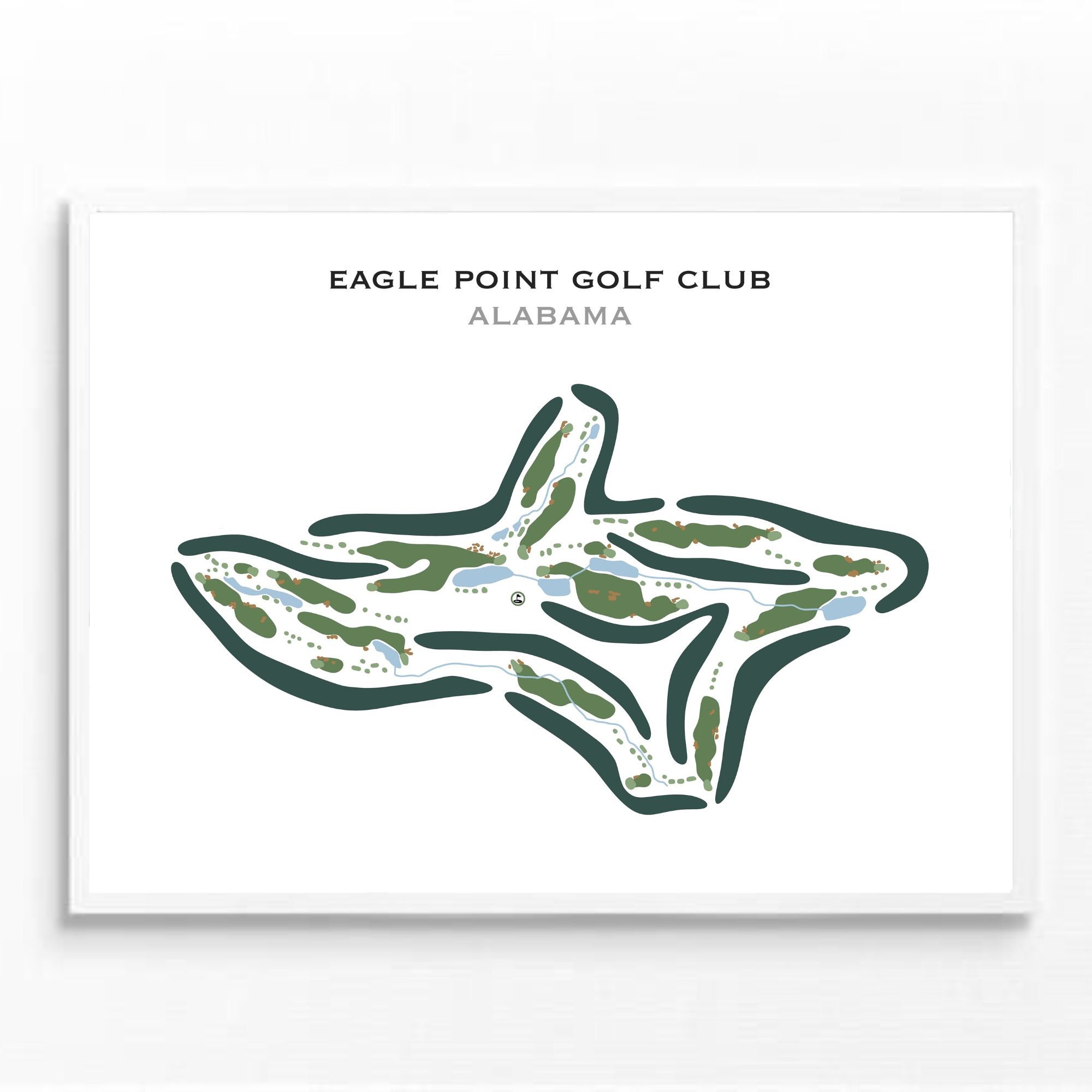 Eagle Point Golf Club AL Golf Course Map Home Decor - Etsy