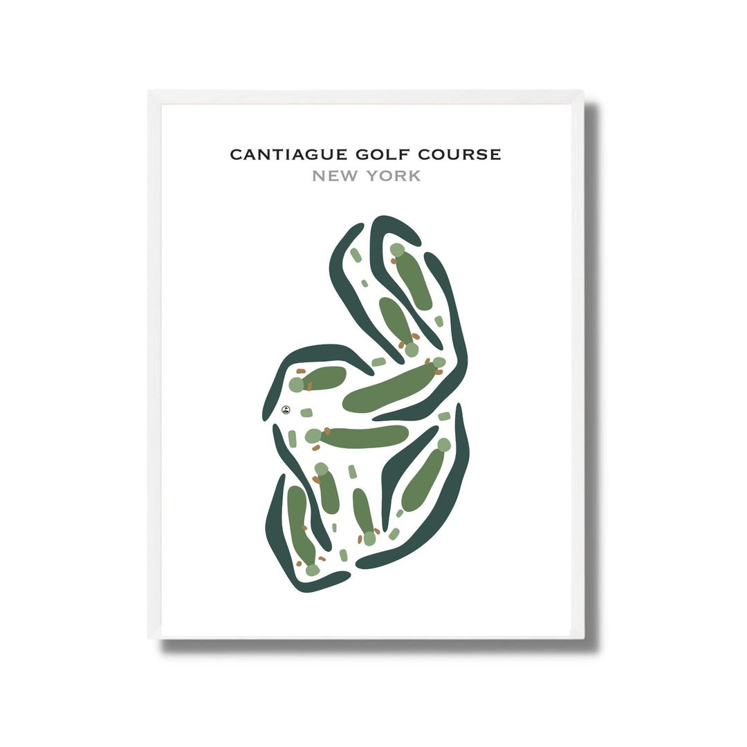 Cantiague Golf Course, NY | Golf Course Map, Golf Map, Golfer Gift for ...