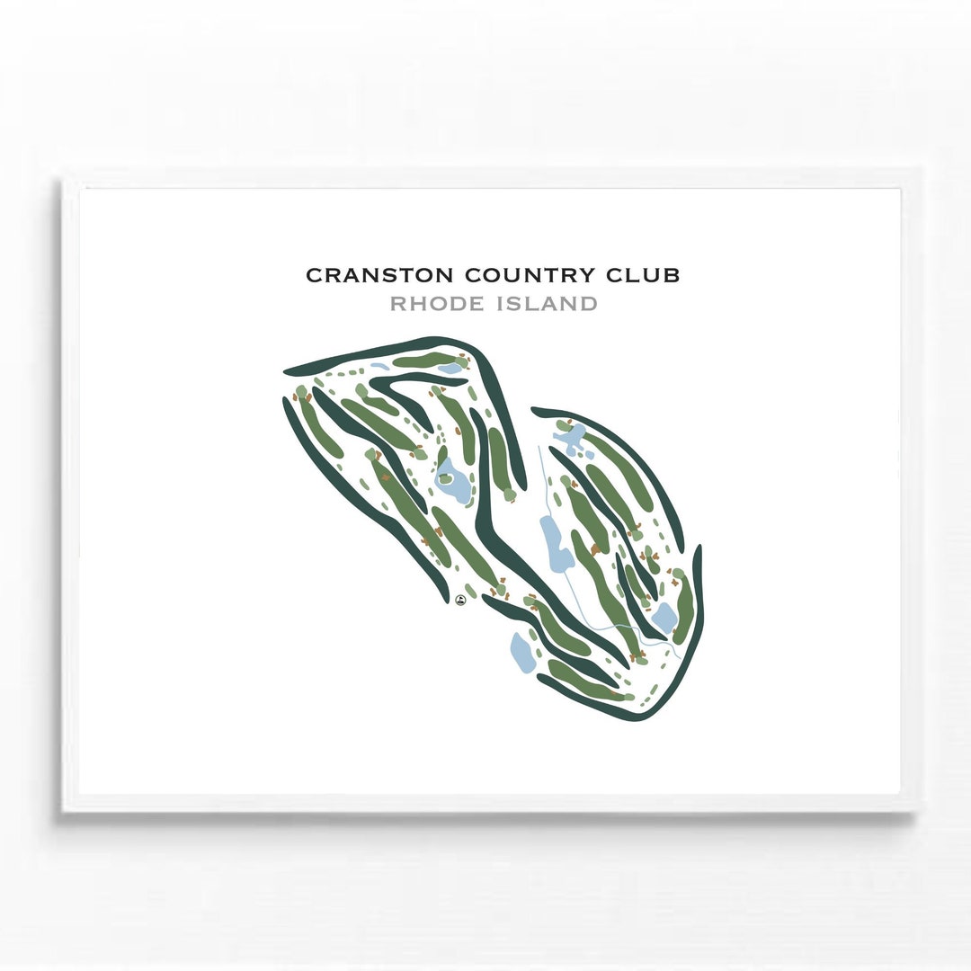 Cranston Country Club, RI | Golf Course Map, Golf Map, Golfer Gift for ...