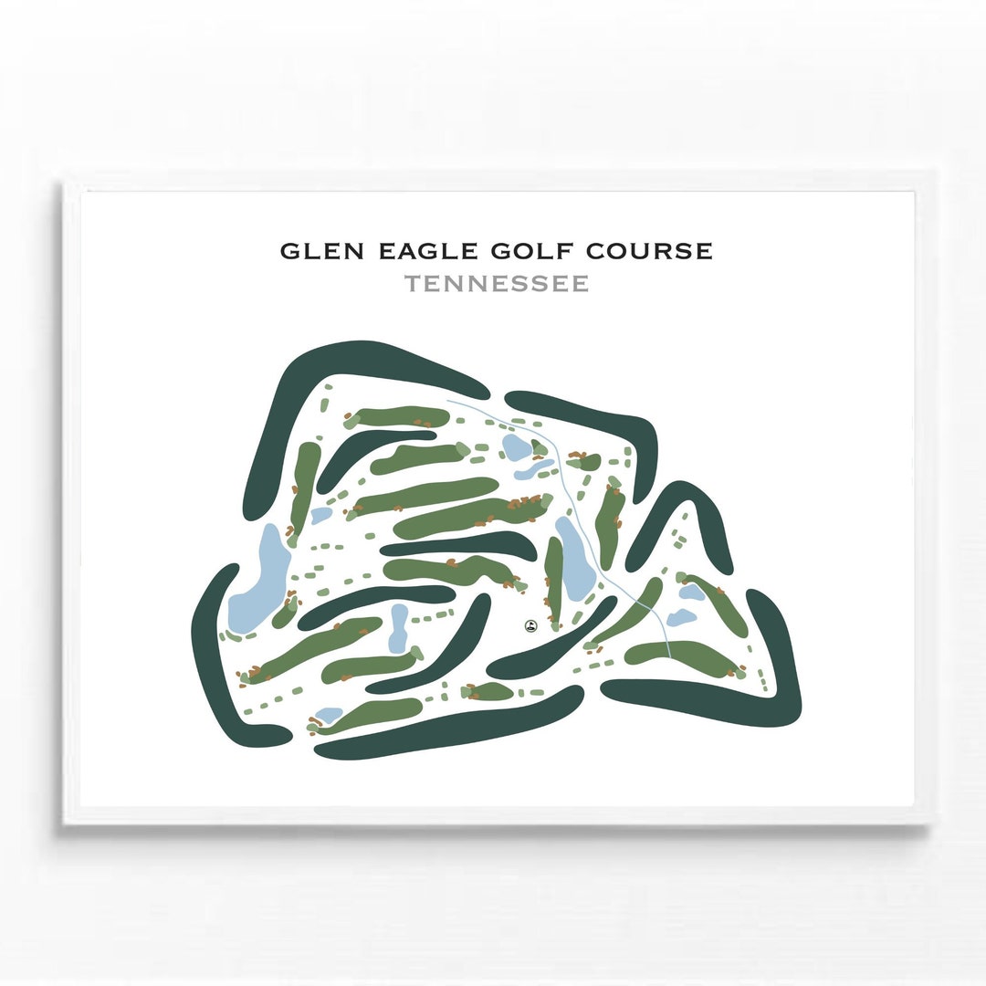 Glen Eagle Golf Course, TN Golf Course Map Home Decor, Golfer Gift for ...