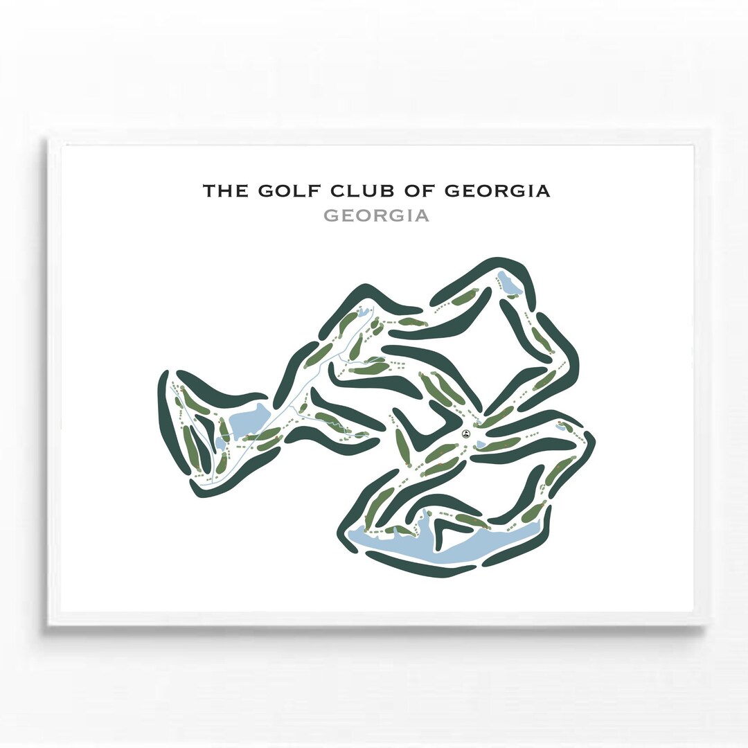 The Golf Club of Georgia, GA | Golf Course Map, Golf Map, Golfer Gift ...