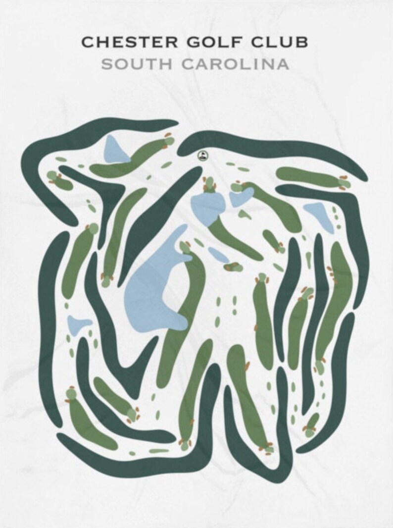 Chester Golf Club, South Carolina Golf Wall Décor, Golf Course Map ...