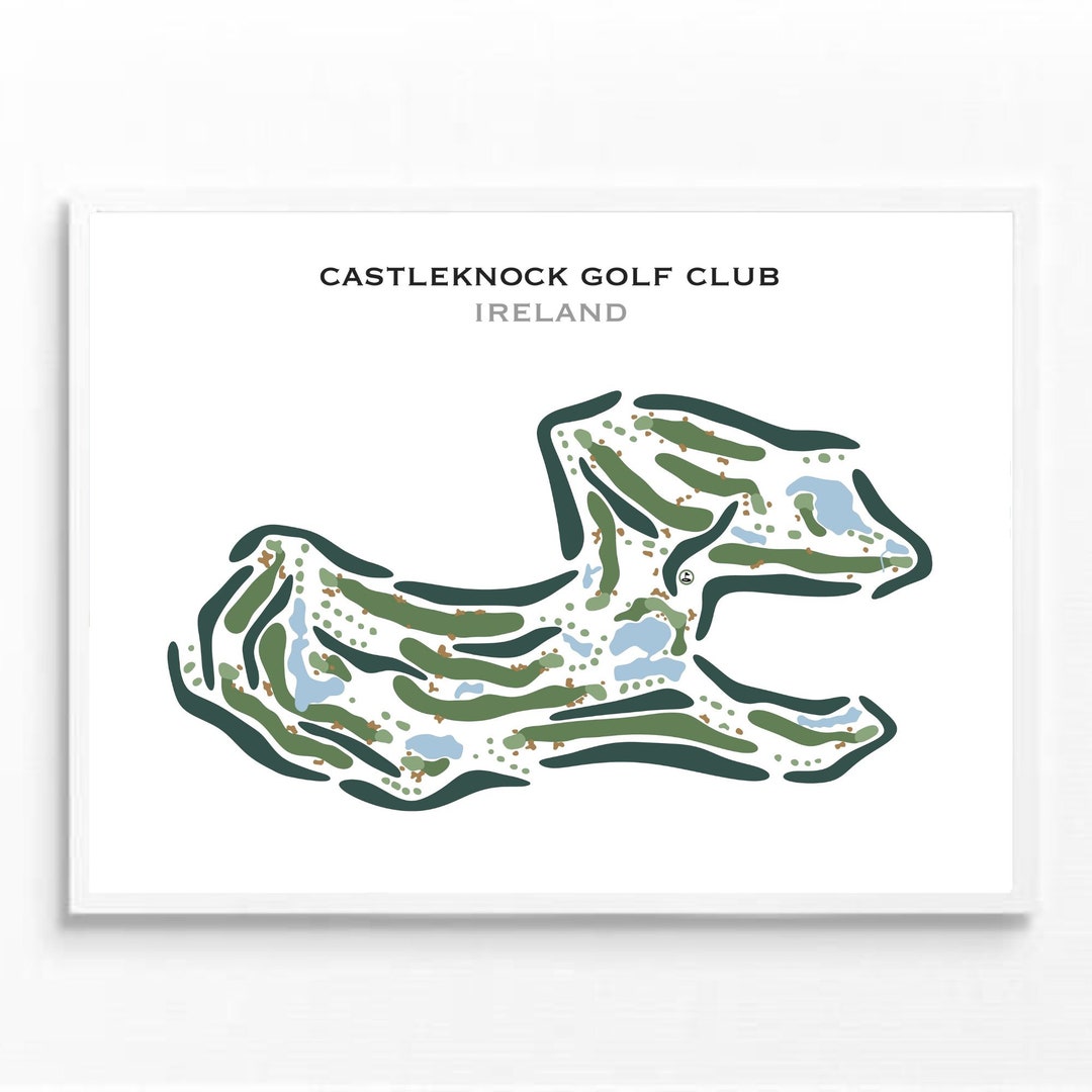 Castleknock Golf Club, Ireland | Golf Course Map, Golf Map, Golfer Gift ...