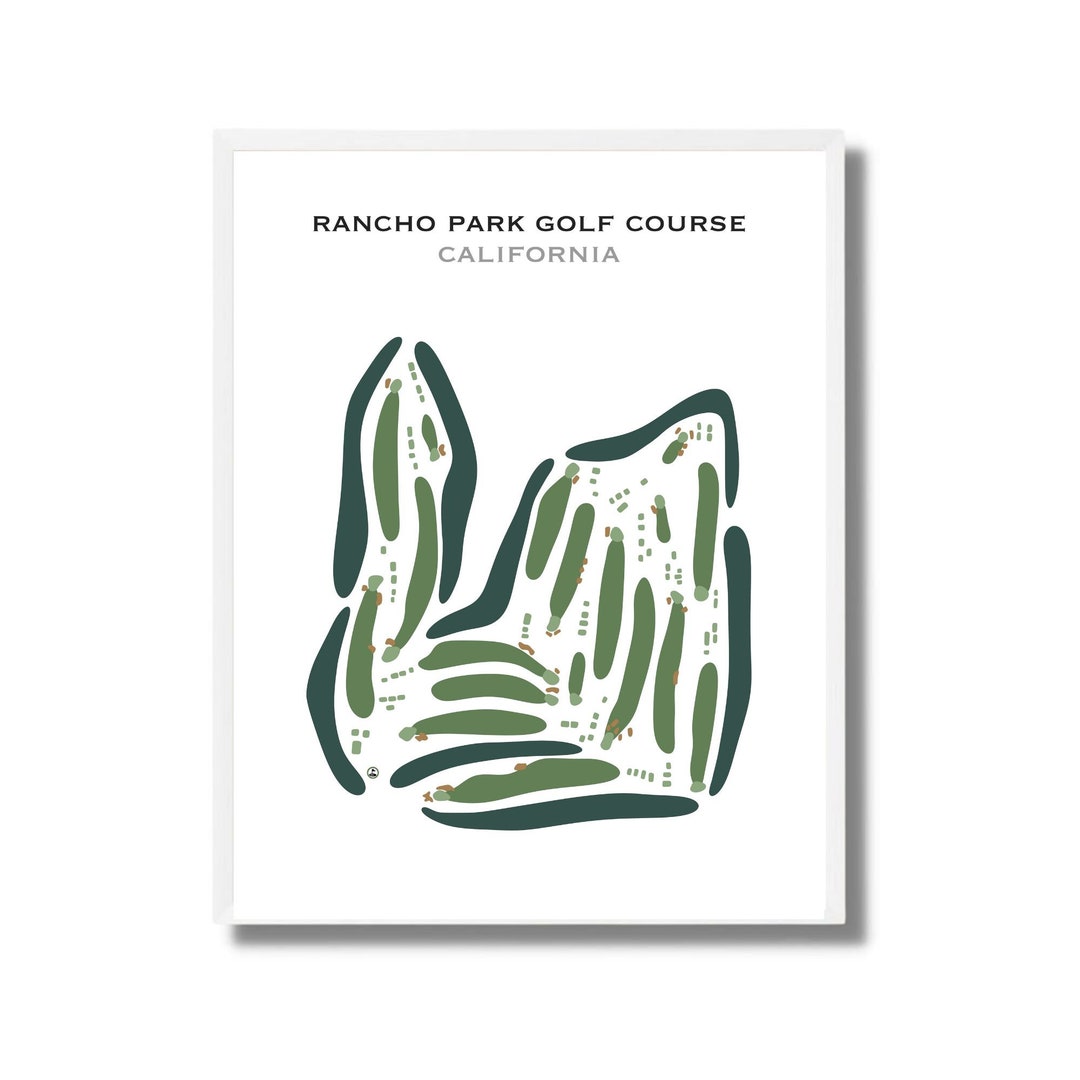 Rancho Park Golf Course Print, CA Golf Course Map Canvas, Golf Map Wall ...