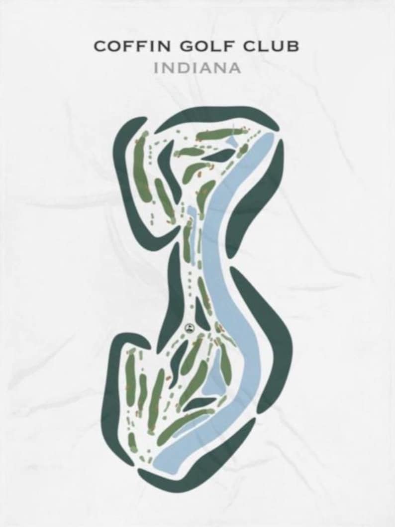 Coffin Golf Club, Indiana | Golf Course Map, Golf Map, Golfer Gift for ...